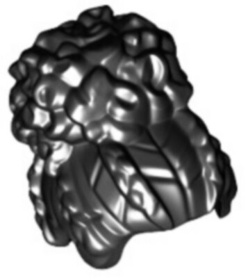 LEGO 53126 BLACK Minifigure, Hair Female Coiled with Large High Bun | eBay