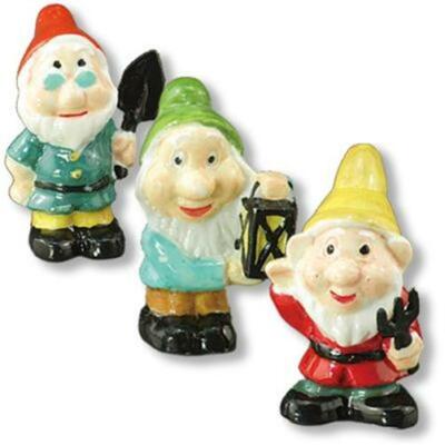 DOLLHOUSE Garden Gnomes Statues 1.823/8 Reutter Porcelain Figurines ...