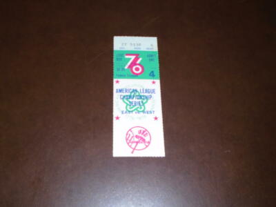1976 NEW YORK YANKEES VS K.C. ROYALS ALCS GAME 4 TICKET STUB NETTLES HR ...