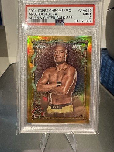 2024 Topps Chrome UFC Allen Ginter Anderson Silva #AAG-25 Gold ...
