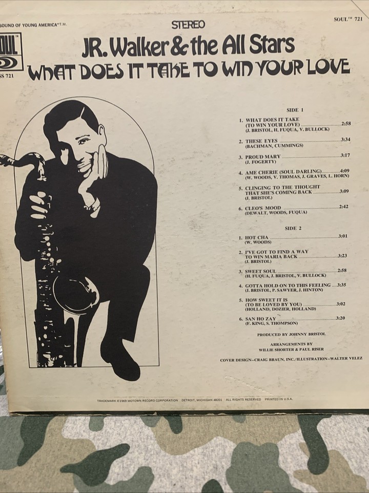 Vintage 1969 Jr Walker & The All Stars What Does It Take To Win Your ...