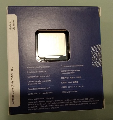 Intel Core i7-10700K Processor (5.1 GHz, 8 Cores, Socket LGA1200, Box ...