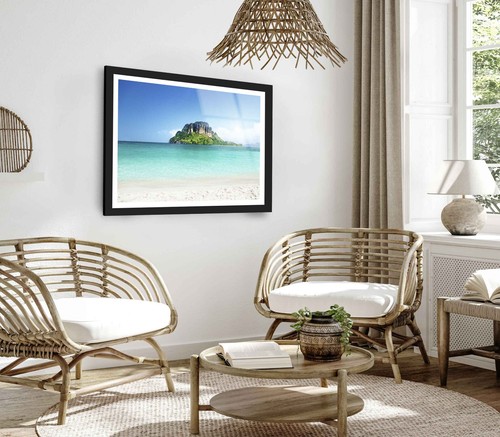Black Framed Poda Island Sea ACRYLIC GLASS Wall Art, Ready to Hang ...