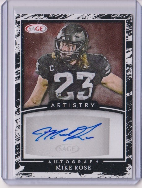 SAGE Artistry Mike Rose Auto Autograph | eBay