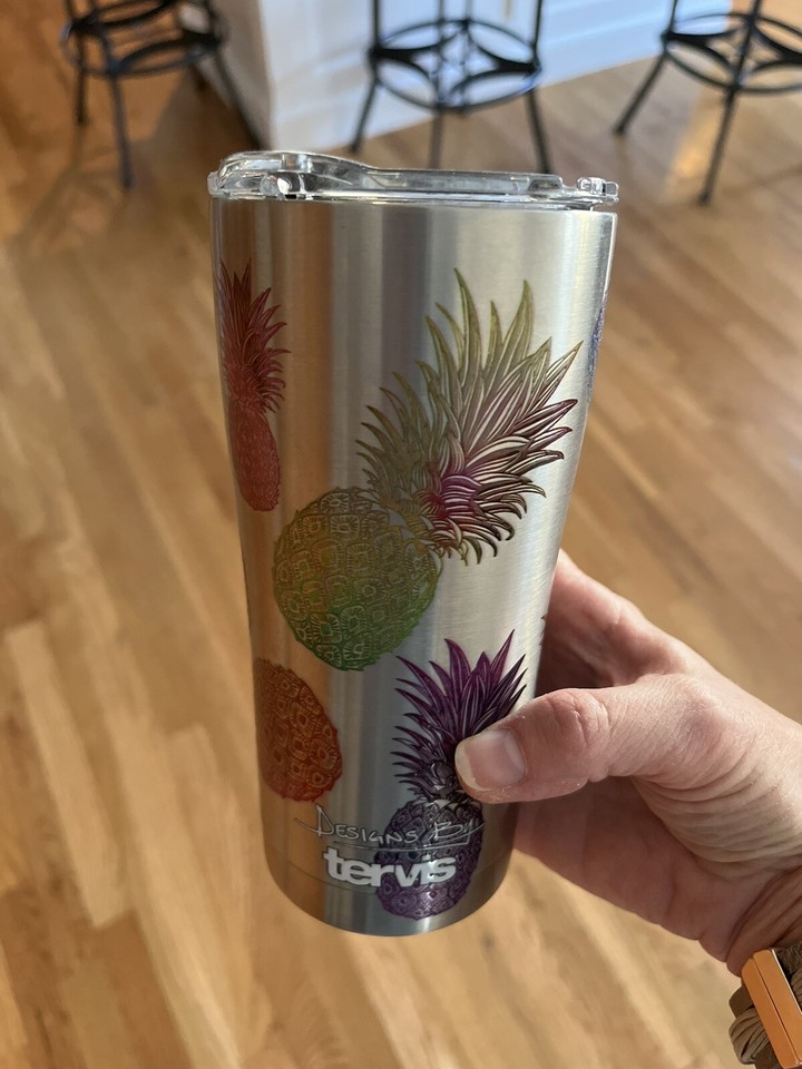 Tervis Insulated 20 oz Pineapple Watercolor Cup W/Lid | eBay