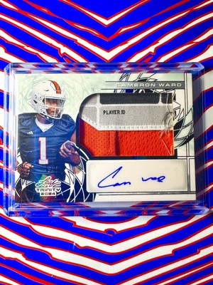 2024 LEAF TRINITY CAM WARD RC PATCH AUTO /7 SSP #PA-CW1 MIAMI U HURRICANES TITAN | eBay