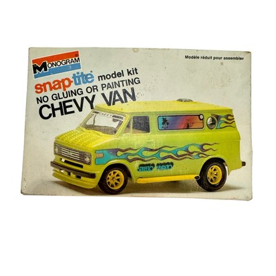 Vtg 1975 Monogram Snap-Tite 1/32 CHEVY VAN No 1001 Model Kit PARTS ONLY ...