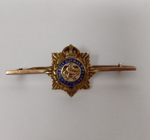 VINTAGE BRITISH CHIVALRIC ORDER OF THE GARTER LAPEL PIN 9K GOLD ...