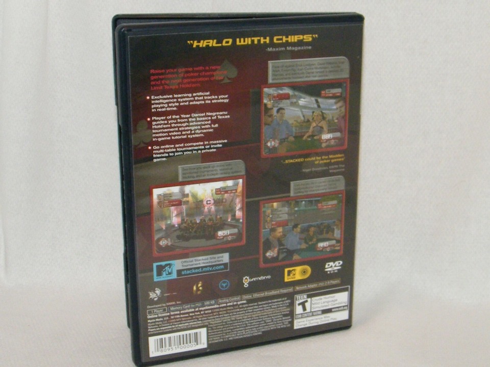 Stacked with Daniel Negreanu - PlayStation 2 PS2 Game Complete w ...