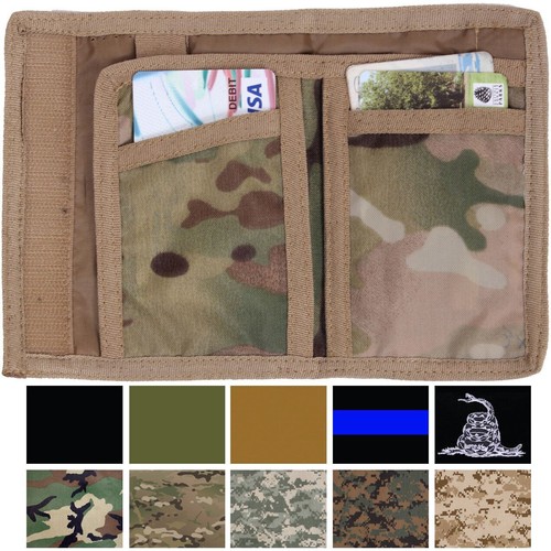 Tactical Camo Bifold Wallet Nylon Army Commando Military Camouflage Bi ...