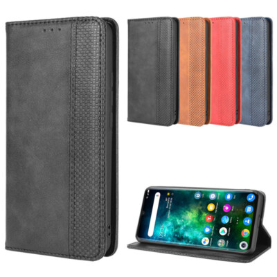 Shockproof Retro Flip Leather Wallet Stand Phone Case cover For TCL 10 ...