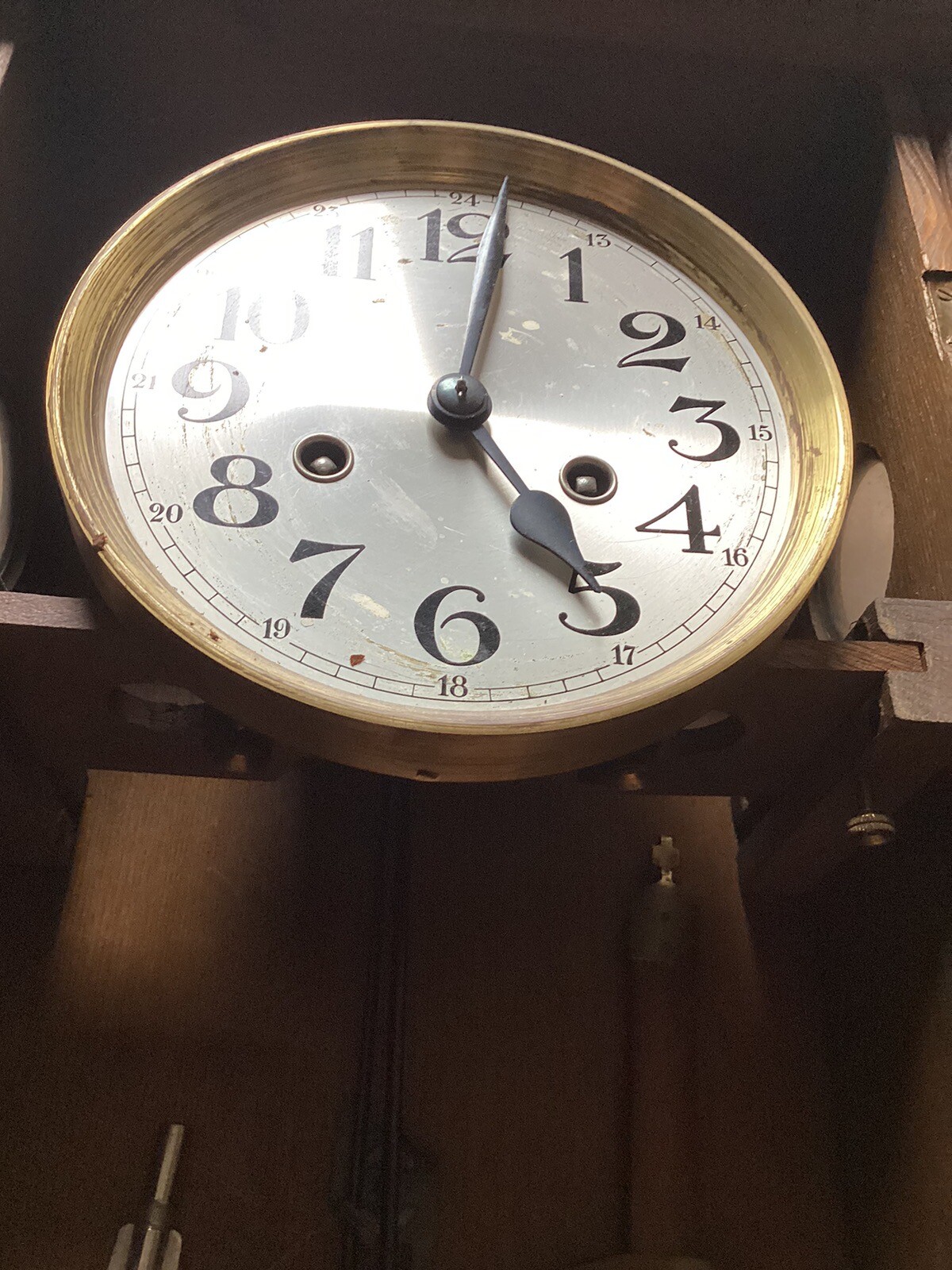 Antique German Mauthe Wall Clock With Key & Pendulum, Needs Service | eBay