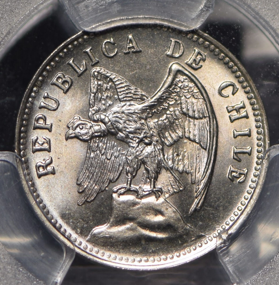 Chile 1938 5 Centavos Condor animal PCGS MS67 PC0827 combine shipping ...