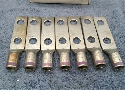 QTY 7 THOMAS BETTS BLACKBURN CTL 402 Compression Lug; 2 Hole, 1/2 Inch ...