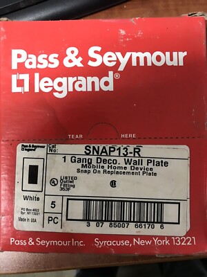 5 Pc) P&S Decorator Cover Plate Self Contained Wall Switch Plate Mobile ...