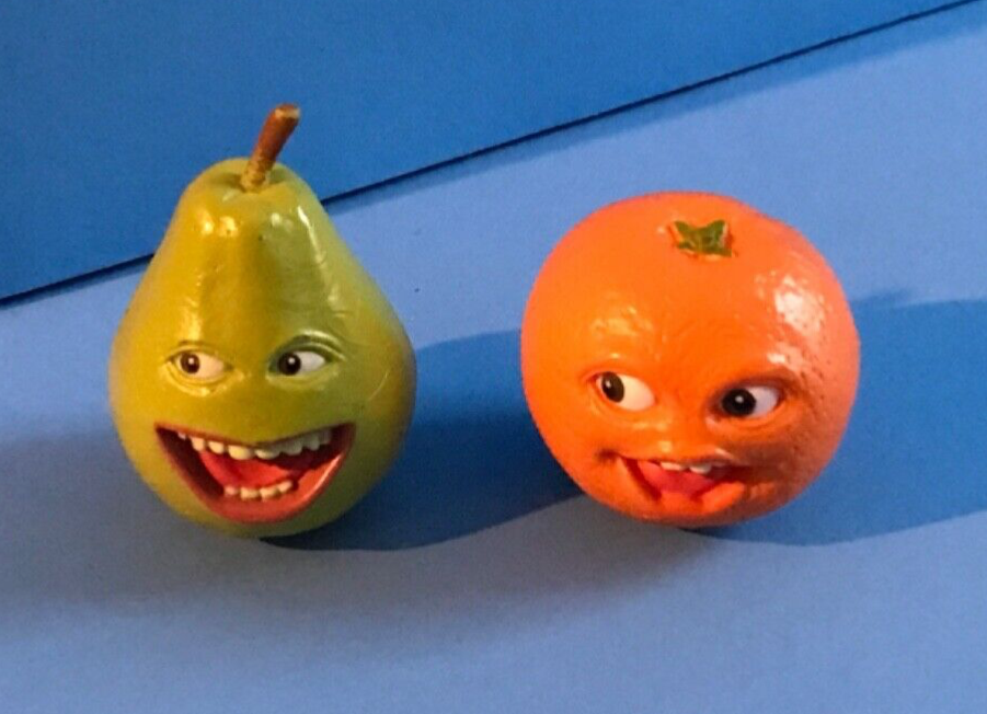 ANNOYING ORANGE MINI-FIGURES PEAR & ORANGE MINI FIGURES | eBay