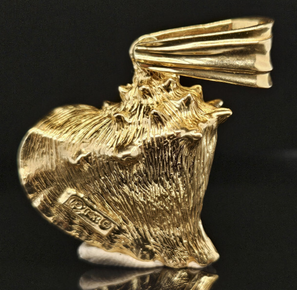 Peter Costello CONCH SHELL Porcelain Enamel Charm Pendant Large 15gr | eBay