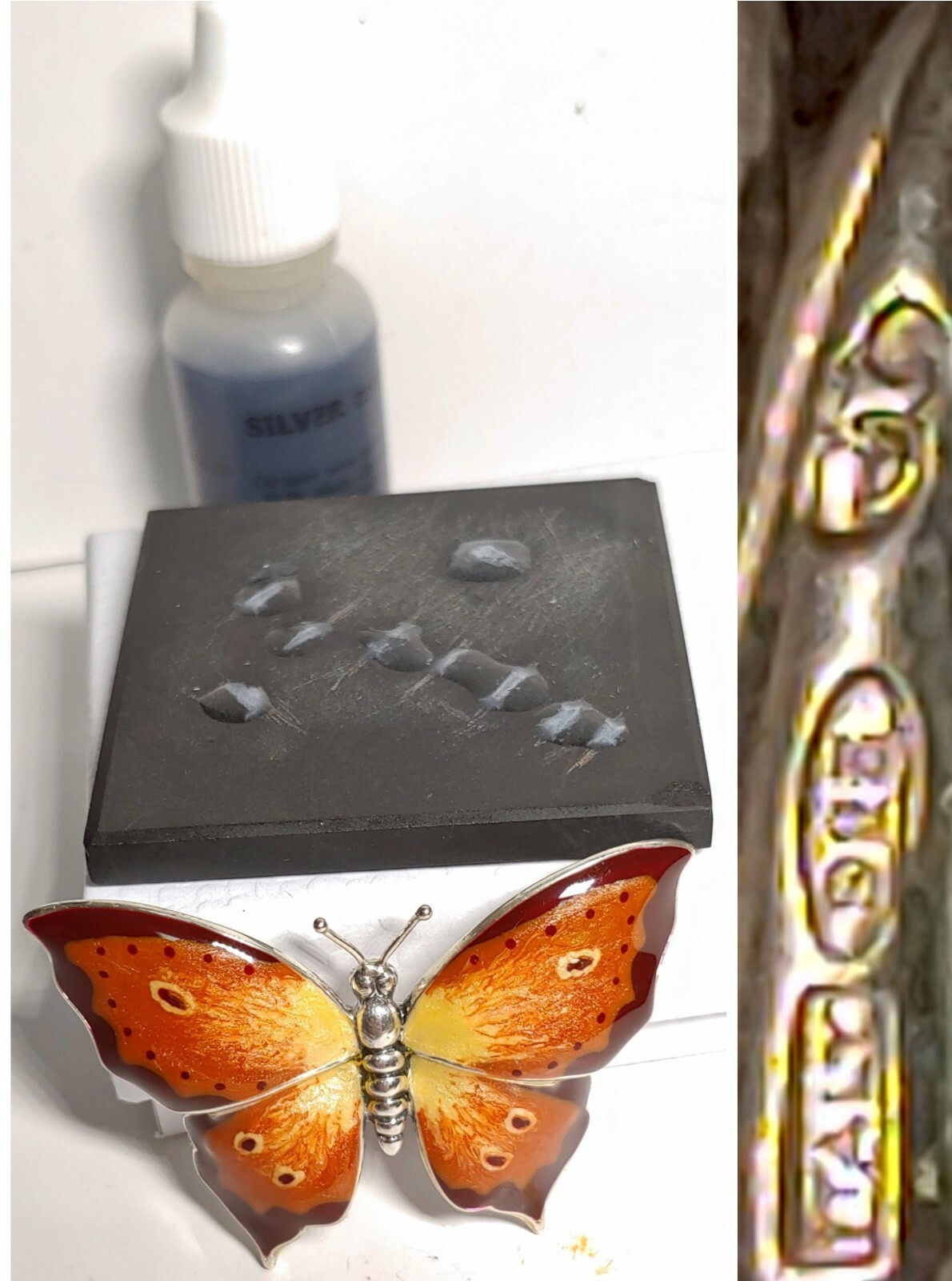 Saturno Animal Italy Sterling Silver 925 Brooch Pin large Butterfly ...