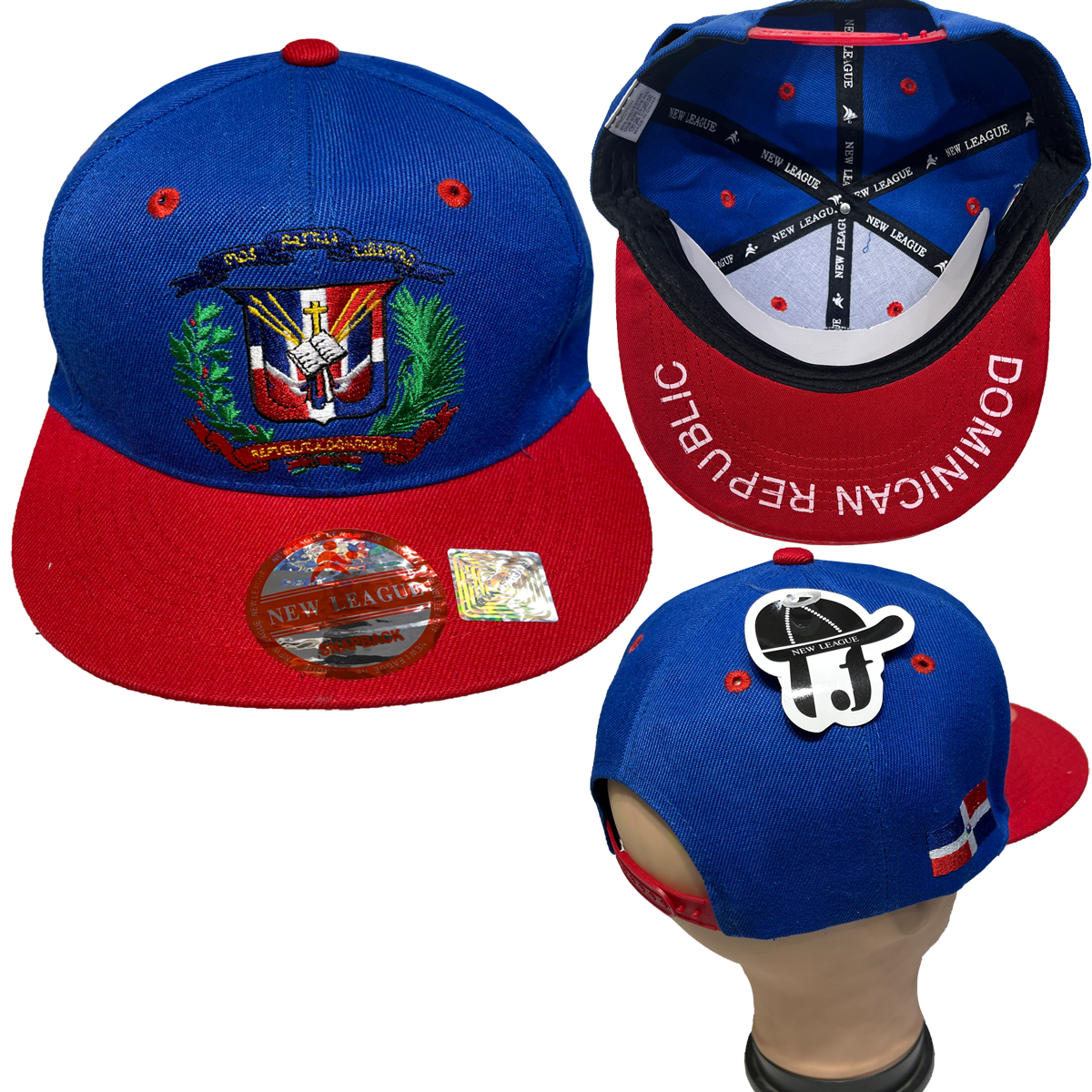 DOMINICAN REPUBLICA FLAG Embroidered Snapback Adjustable Baseball Cap ...