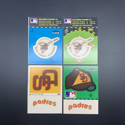 Complete 1982 Fleer Sticker Team Set - San Diego Padres #3 | eBay