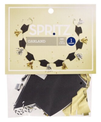 NEW Graduation Garland Spritz Tassel Cap Garland 6’ Long Decoration | eBay