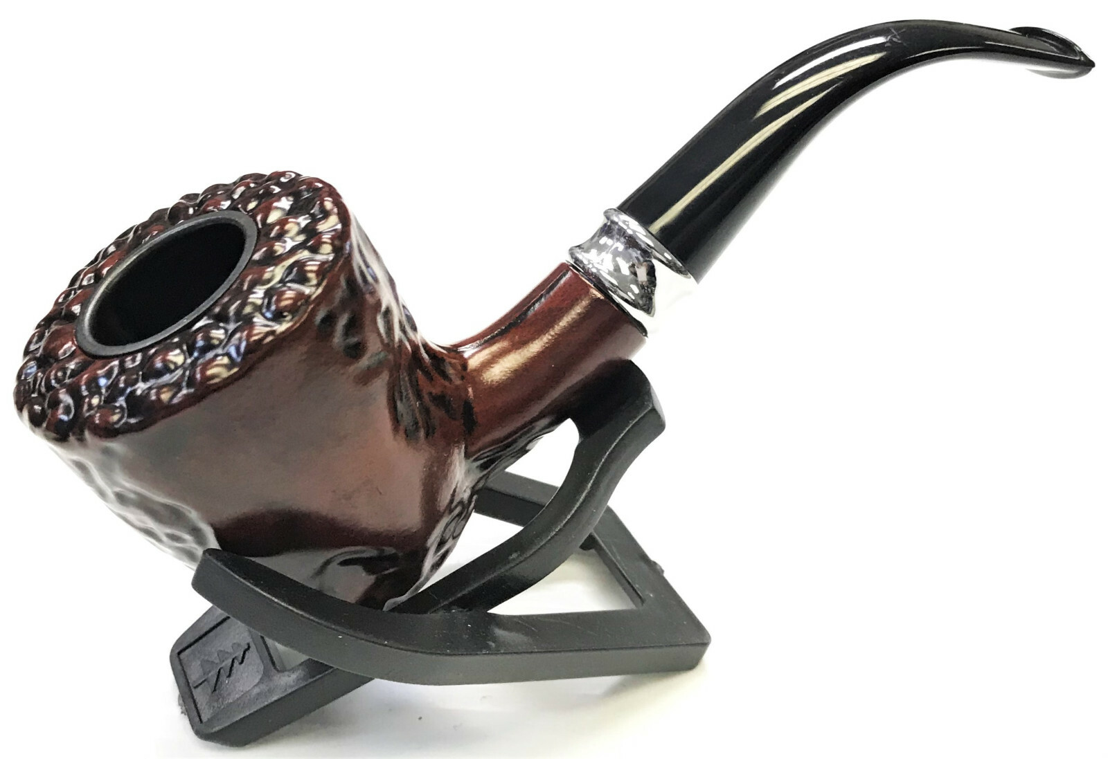 Eclipse Durable Large 6" Etched Wood Color Finish Tobacco Pipe Set ...