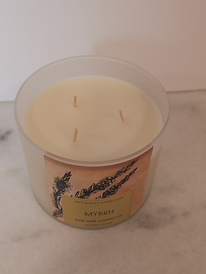 Bath & Body Works Myrrh 3-Wick Scented Jar/Container Candle ~Super Rare ...