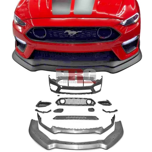 Fits 2018-2023 Ford Mustang Mach 1 Style Front Bumper replacement + Lip ...