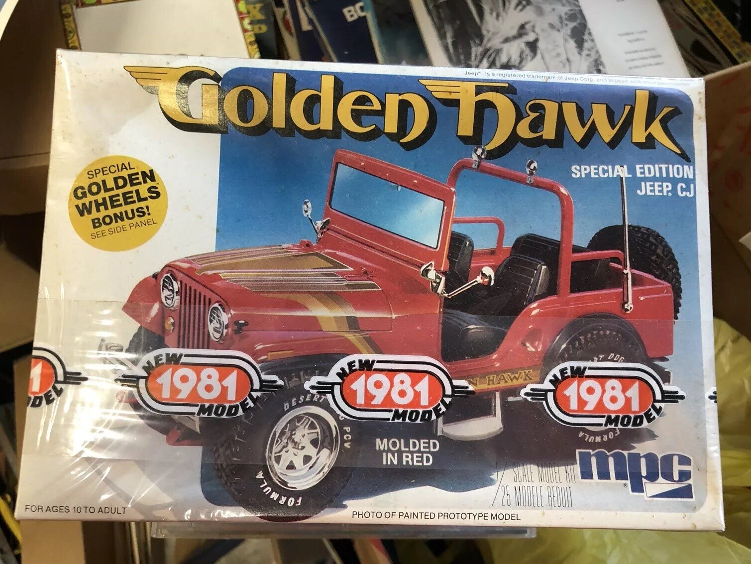 MPC Golden Hawk-Jeep CJ-Special Edition 1/25 Scale Sealed Daisy Duke ...