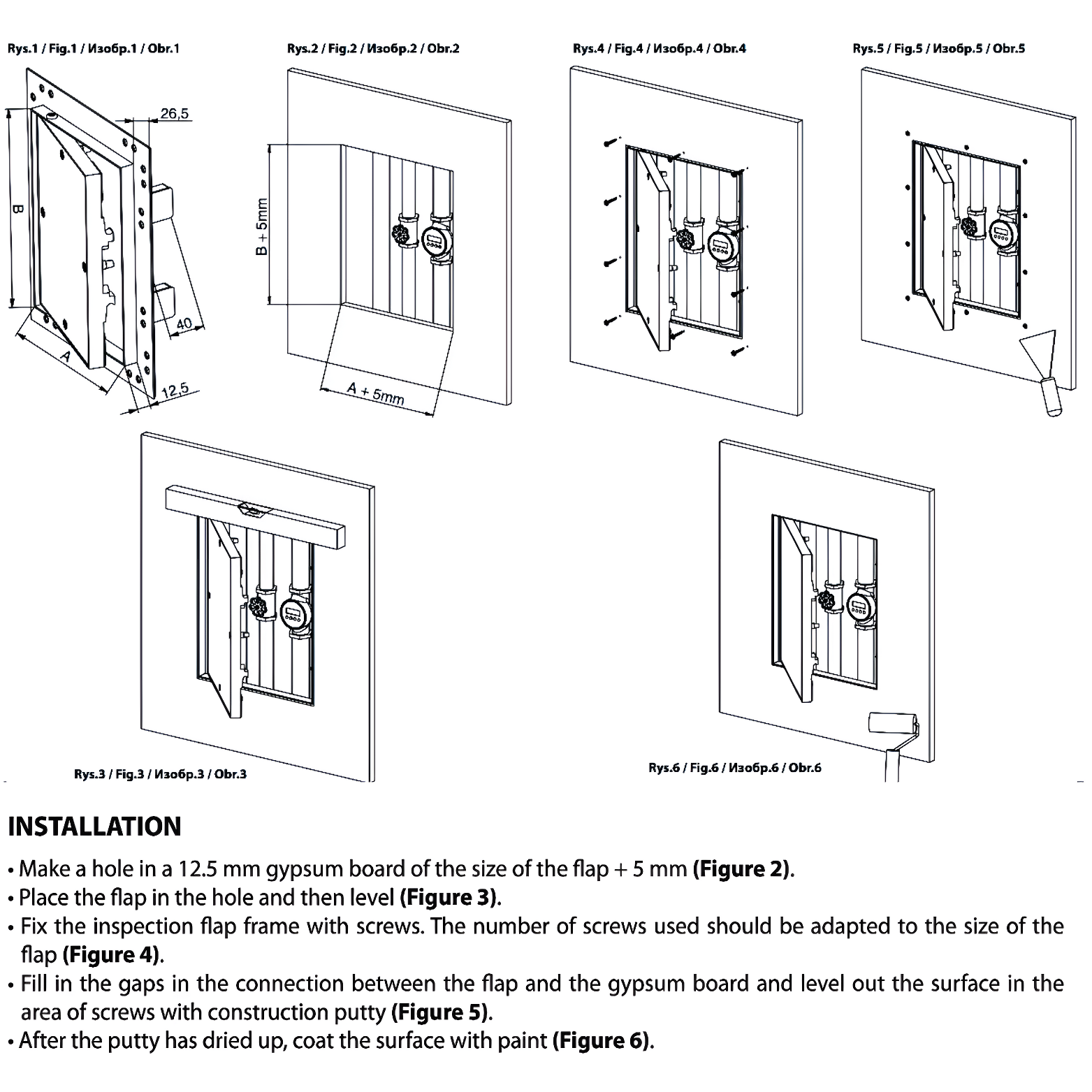 Plasterboard Aluminium Access Panel Inspection Hatch Ideal for Walls ...