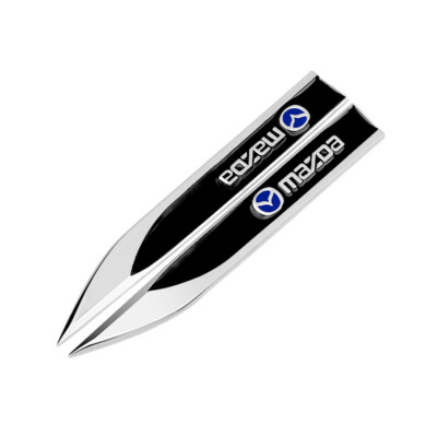 2x Chrome Black Mazda Fender Body Emblem for Mazda 3 6 CX5 CX4 CX7 CX9 ...