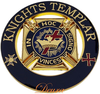 Masonic KNIGHTS TEMPLAR Mason Black Gold Car Emblem 3" | eBay
