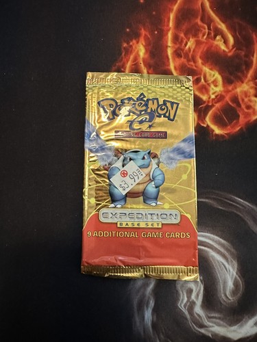 Pokémon 2002 Expedition Booster Pack OPENED Blastoise EMPTY Wrapper ...