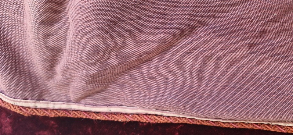 ANTIQUE TABLECLOTH VICTORIAN RUG RED CHENILLE VELVET MOHAIR VINTAGE ...