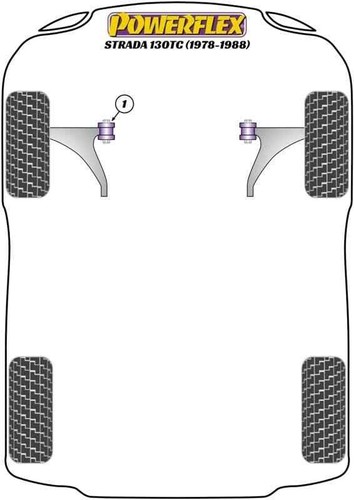 Powerflex Front Wishbone Inner Bush PFF16-401 for Fiat Strada 130TC ...