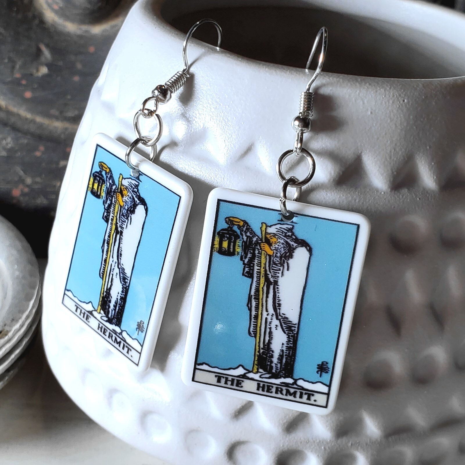 Mystical Tarot Card The Hermit Oracle Archetype Lightweight Earrings | eBay