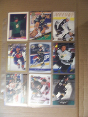 HOCKEY CARD MIXED LOT 9, TOPPS ULF DAHLEN ANDY MOOG KEVIN HATCHER UPPER ...