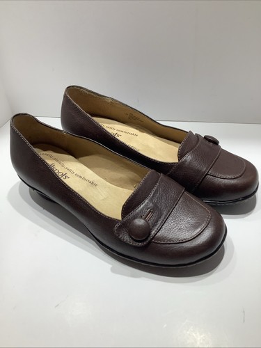Softspots Womens Sz. 7.5W Brown Leather Posie Slip On Casual Flats ...