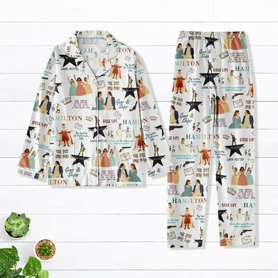Hamilton Musical Pajamas Set, Broadway Theater Sleepwear, Hamilton Fan ...