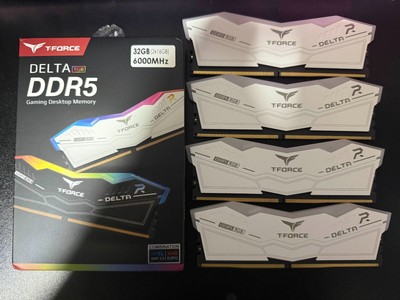 WHITE TEAMGROUP TForce Delta RGB 64GB (4x16GB) DDR5 RAM 6800MHz CL34 ...
