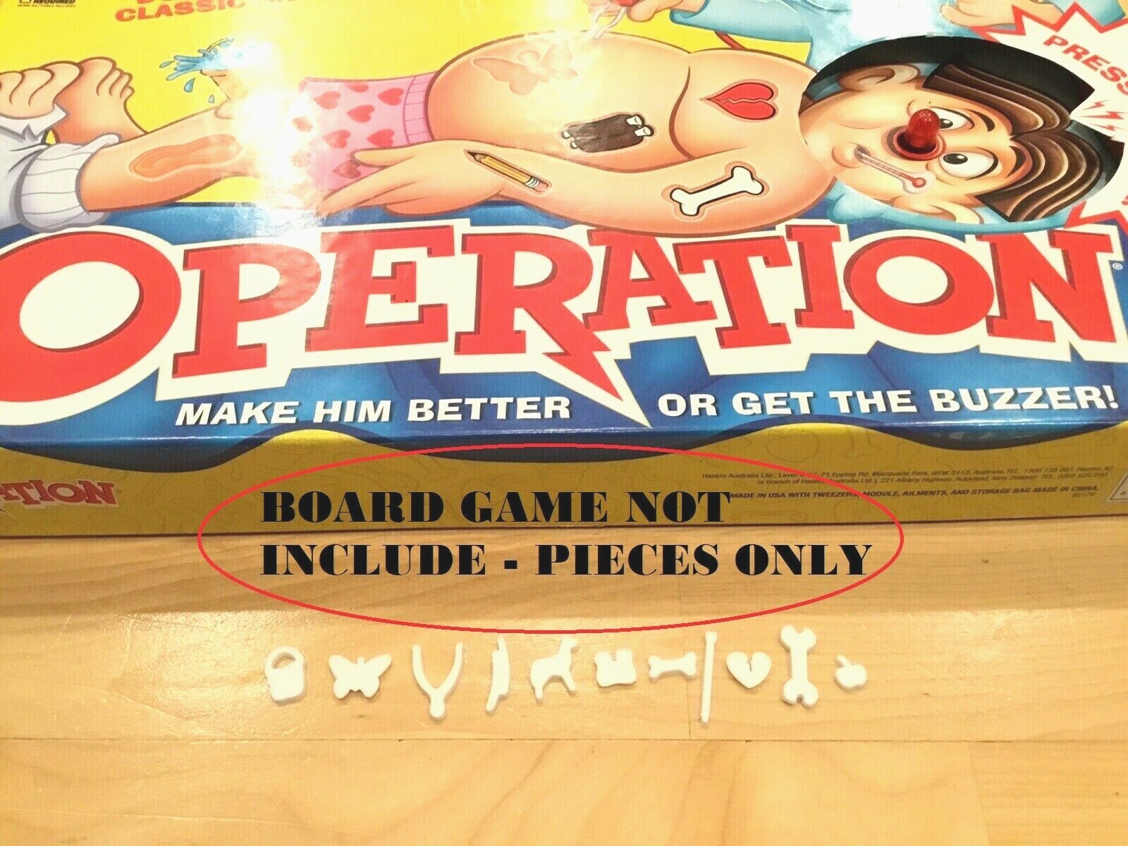 Complete Set of 11 Operation Game Replacement Pieces Parts Toys ...