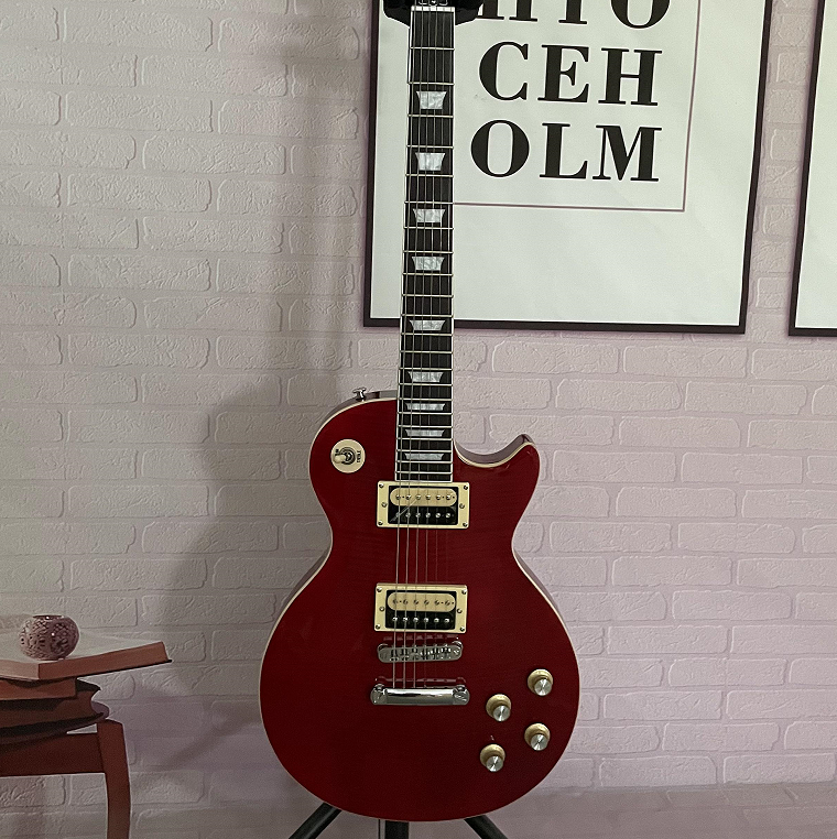 Custom Slash LP Signature Electric Guitar Rosso Corsa Bone Nut Open Pickups