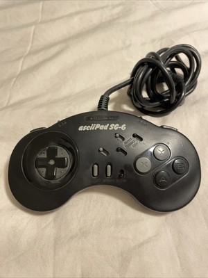 Asciipad SG-6 Sega Genesis Controller w/ Turbo Mode - Untested | eBay