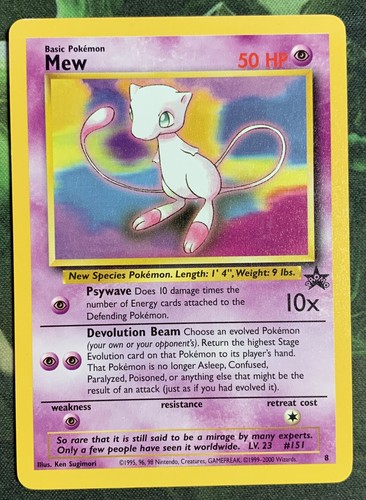 Mew Promo 8 - WOTC Black Star Promo - Near Mint | eBay