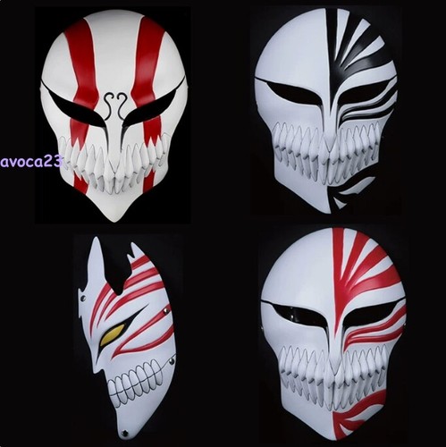 BLEACH Kurosaki Ichigo Hollow Resin Mask Costume Halloween Cosplay ...