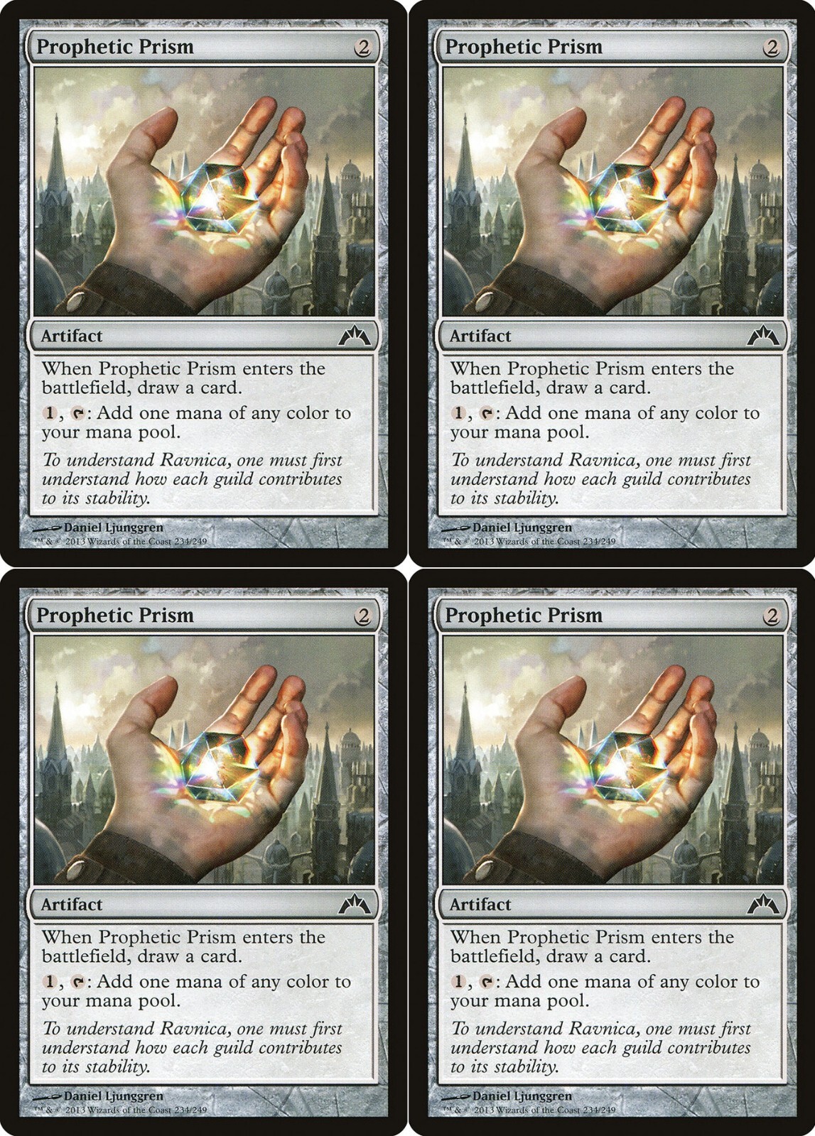 Prophetic Prism X4 Gatecrash MTG Magic the Gathering Excellent 2Fire ...