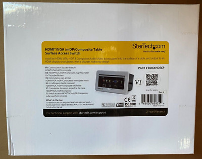 StarTech AV Conference Table Connectivity Box BOX4HDECP2 V1 Dock Hub ...