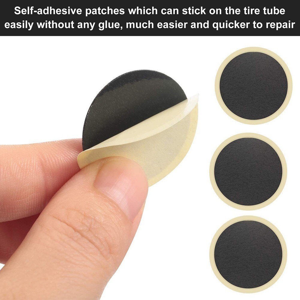 Glueless SelfAdhesive Bike Tire Patch Kit 28pcs Quick and Easy Tube ...