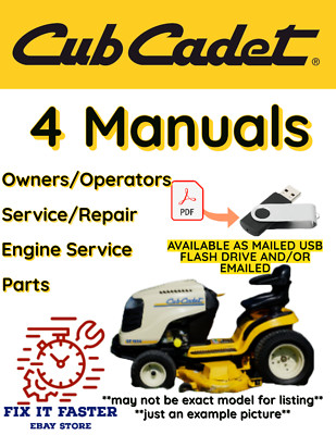 CUB CADET GT1554 LAWNMOWER TRACTOR MANUAL OWNERS SERVICE ENGINE PARTS ...