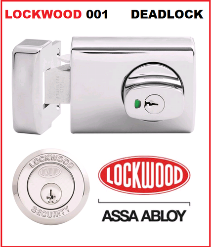 Lockwood 001 Deadlatch Double Cylinder Lock Knob Timber Frame Strike ...